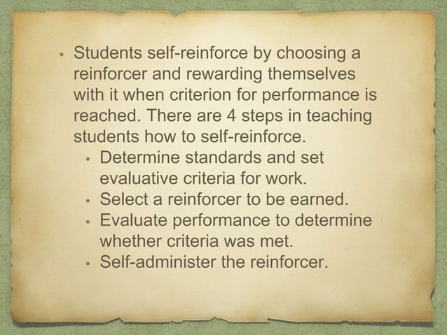 Self-Reinforcement | PPTX