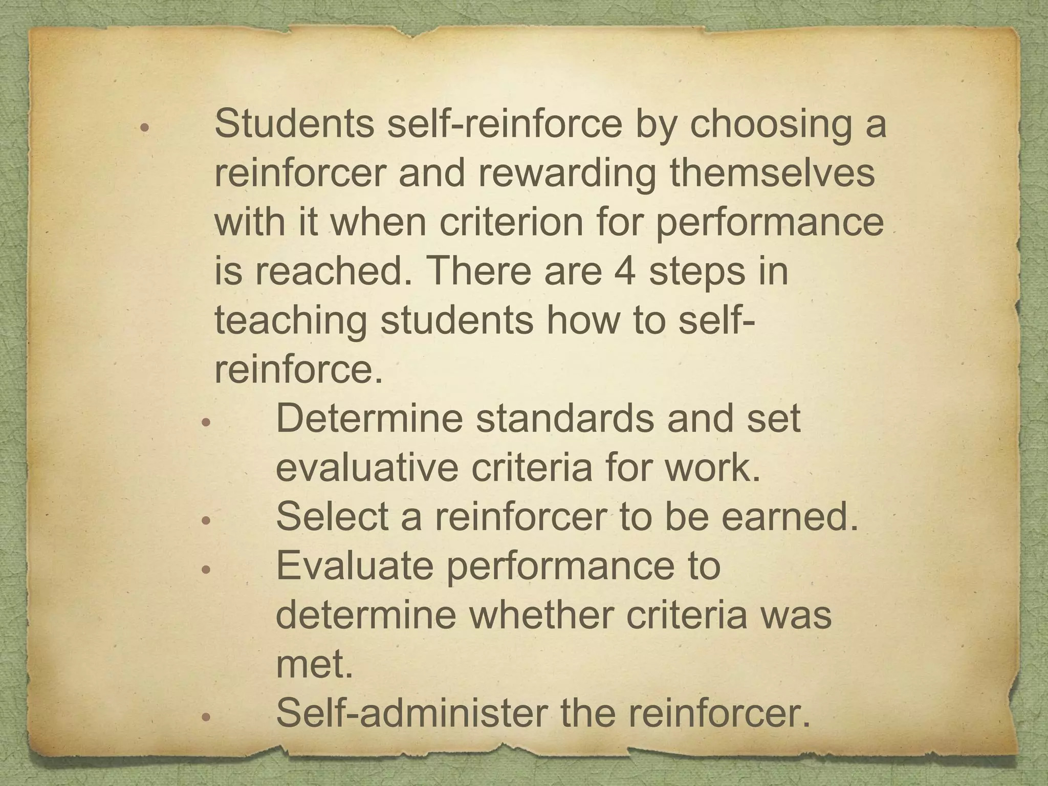 Self-Reinforcement | PPTX