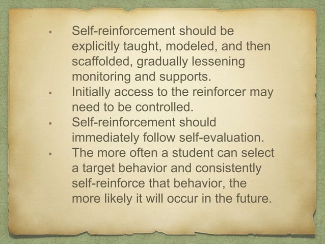 Self-Reinforcement | PPT | Free Download