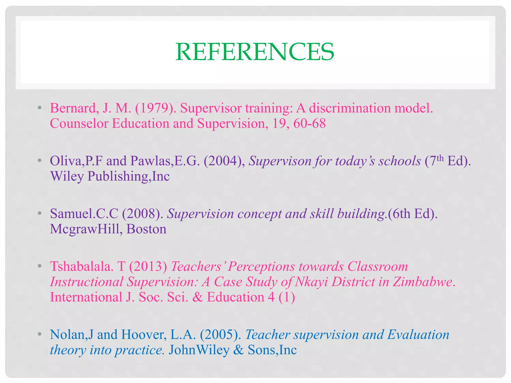 Instructional supervision,its models and school supervision | PPTX