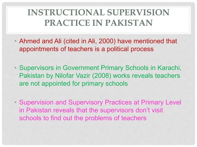 Instructional supervision,its models and school supervision | PPTX ...