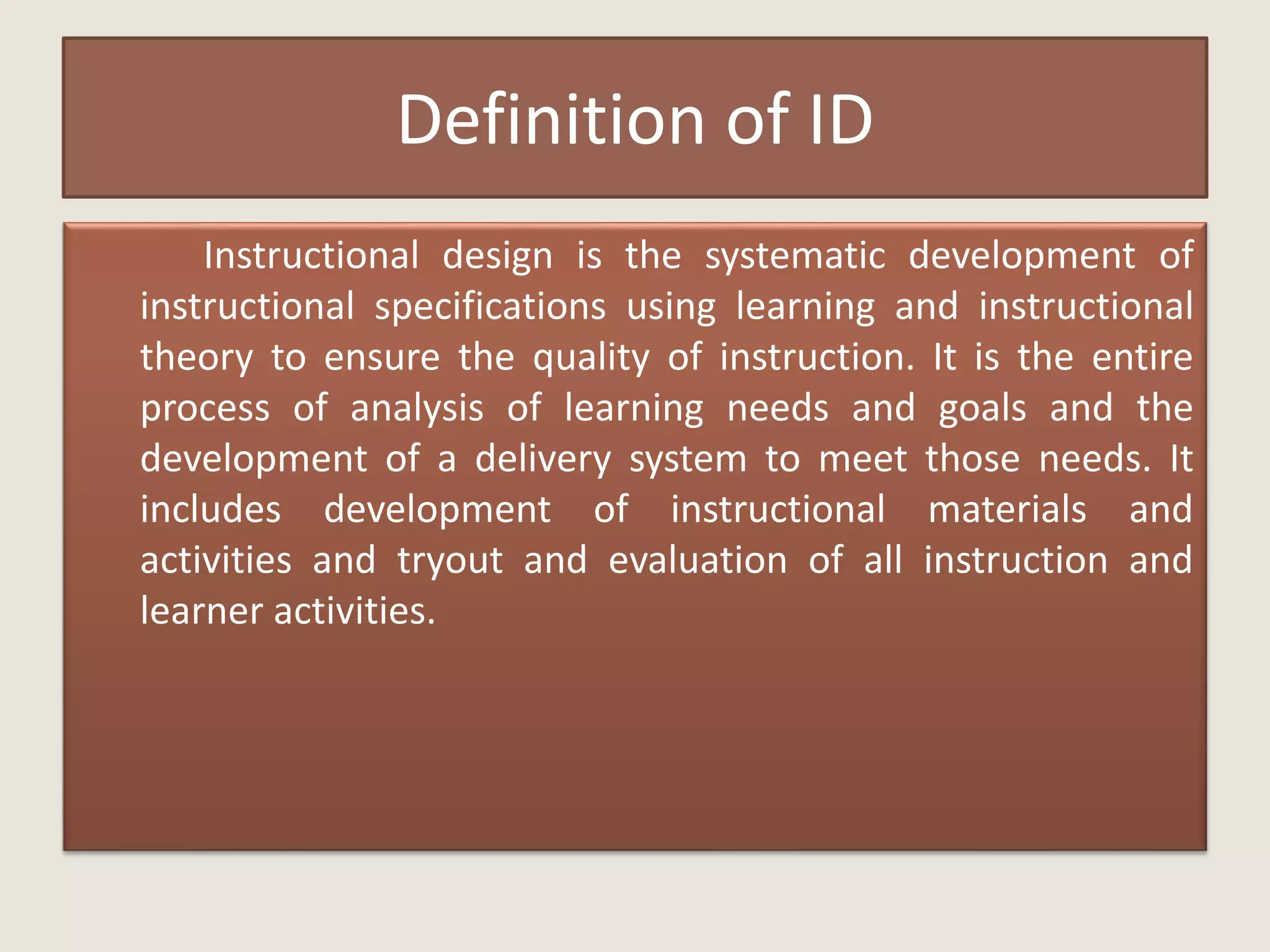 Instructional system group ppt | PPTX