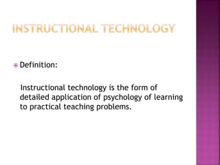 Instructional technology and teacher | PPT