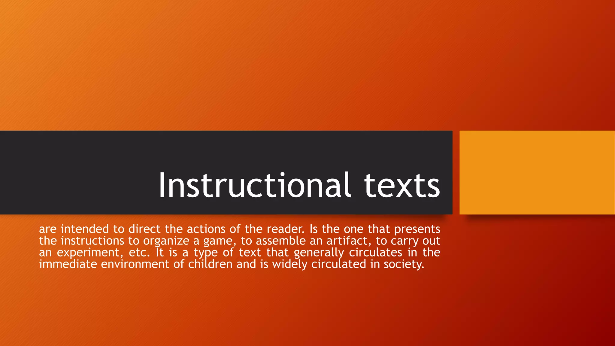 Instructional texts edilannys | PPTX