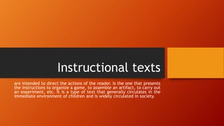 Instructional texts edilannys | PPTX