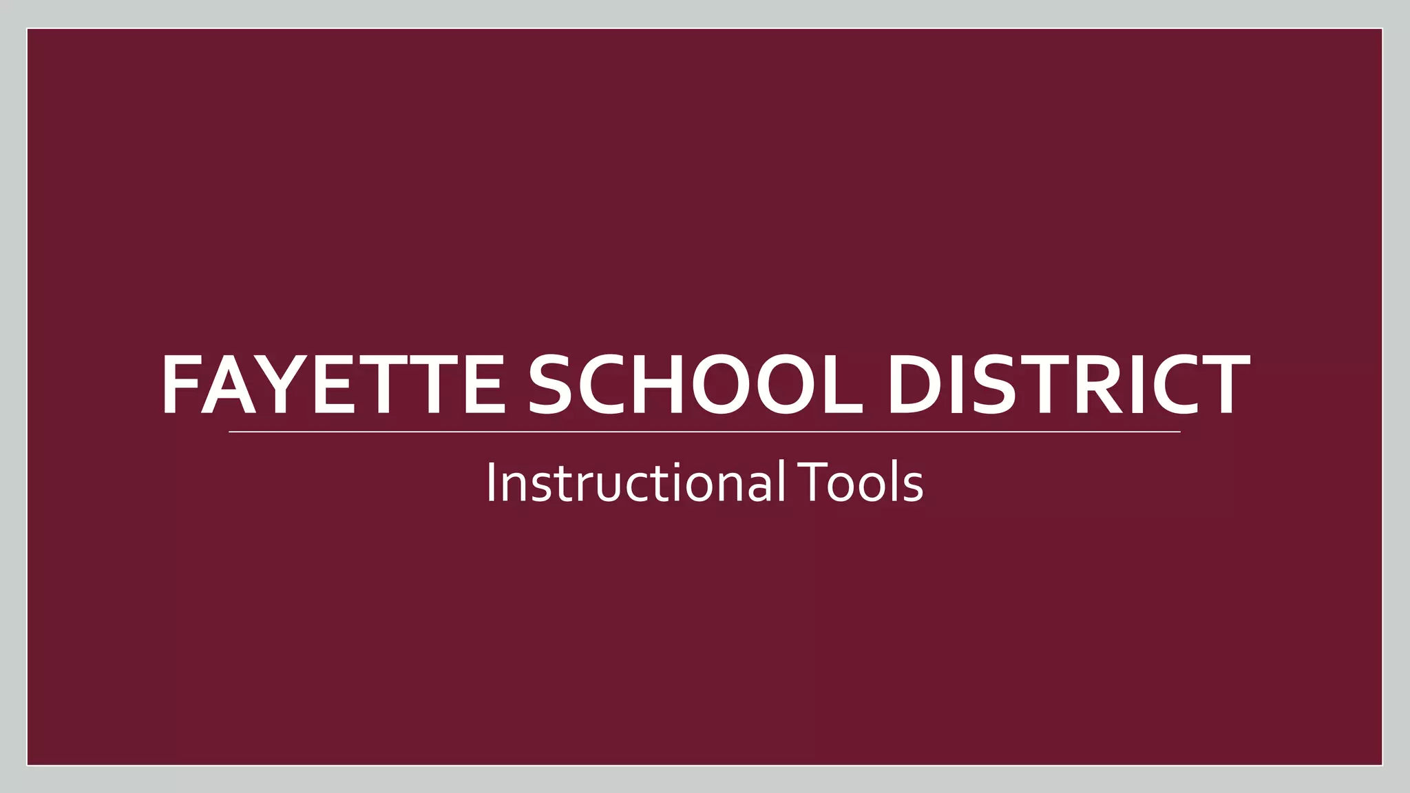 Instructional tool | PPT
