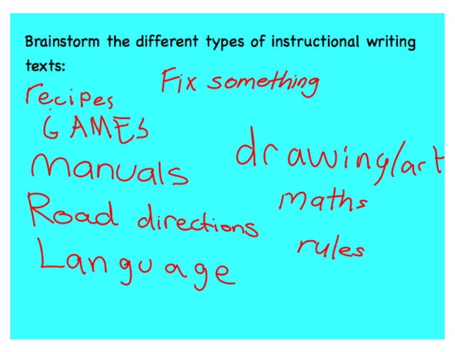 Instructional writing | PDF