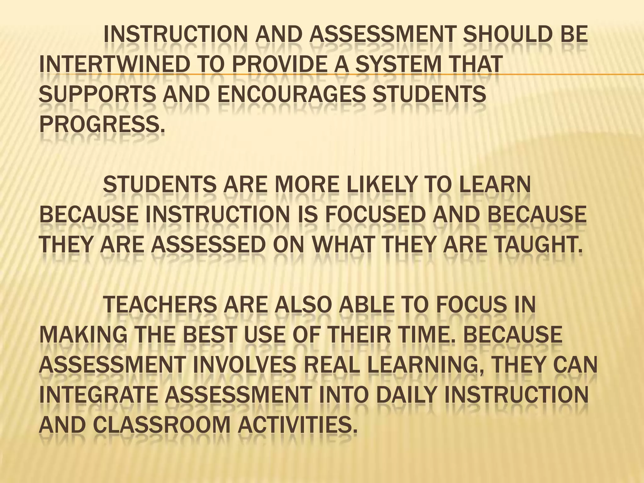 Instruction and assessment | PPTX