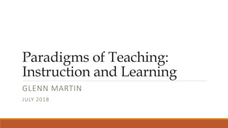 Instruction and learning | PPTX