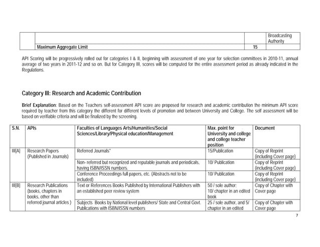 Instructions to fill API ( Annual Progressive Index) | PPT