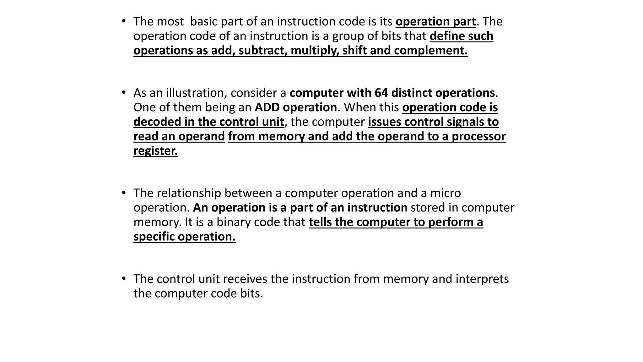Instruction code and formets is a binary pattern | PDF