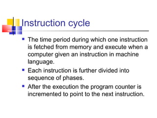 Instruction cycle | PPT