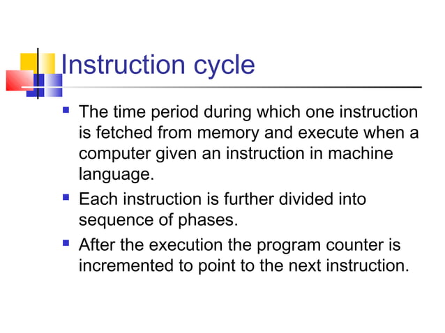 Instruction cycle | PPT