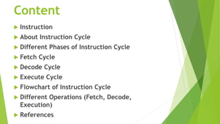 Instruction cycle(For College Seminars) | PPT