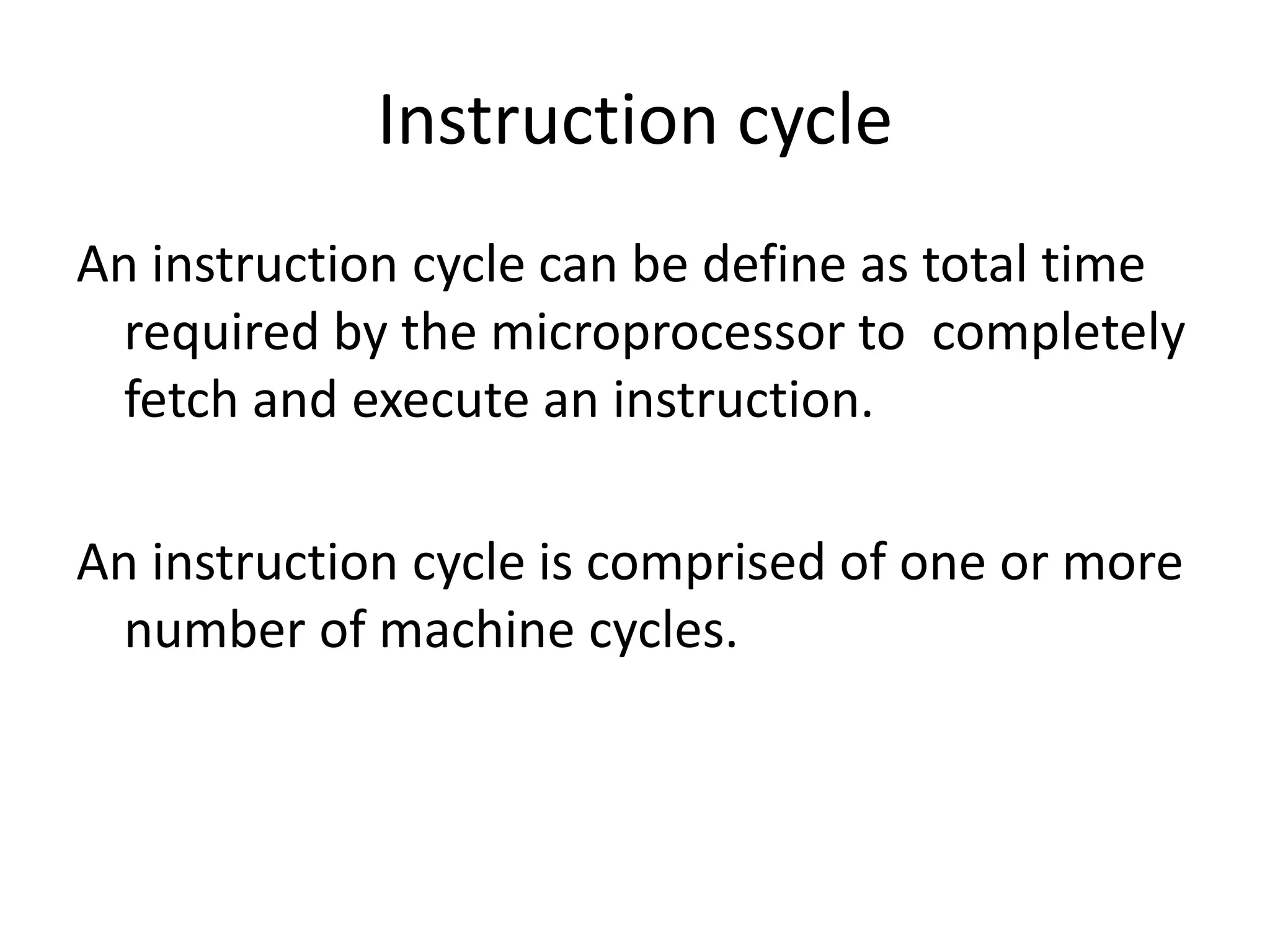 Instruction cycle & machine cycle | PPTX