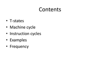 Instruction cycle & machine cycle | PPTX | Computing | Technology & Computing