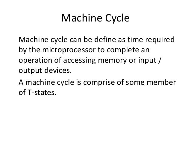 Instruction cycle & machine cycle