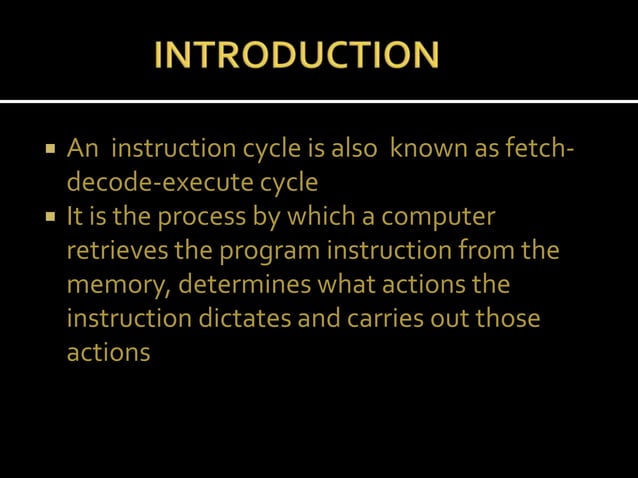 Instruction cycle presentation | PPTX | Data Storage and Warehousing ...