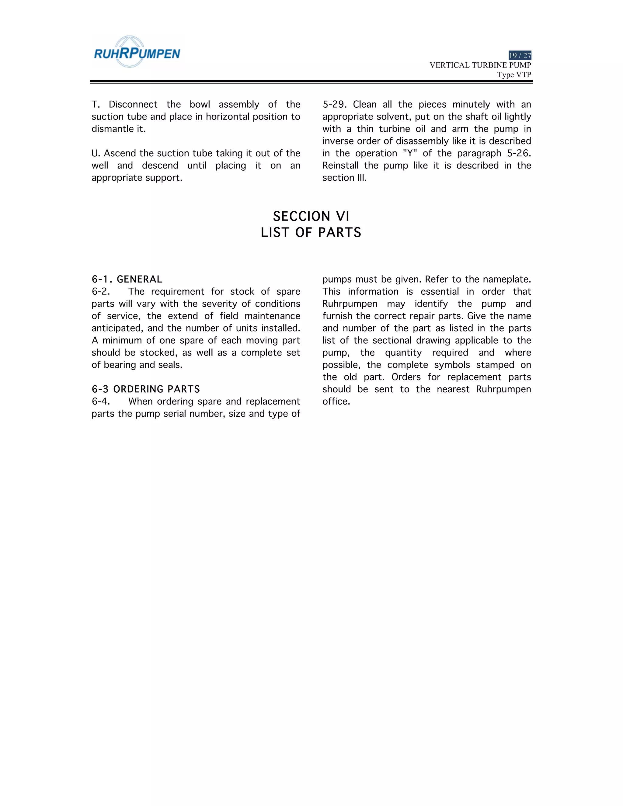 Instruction for installation guidelines vertical turbine pump | PDF