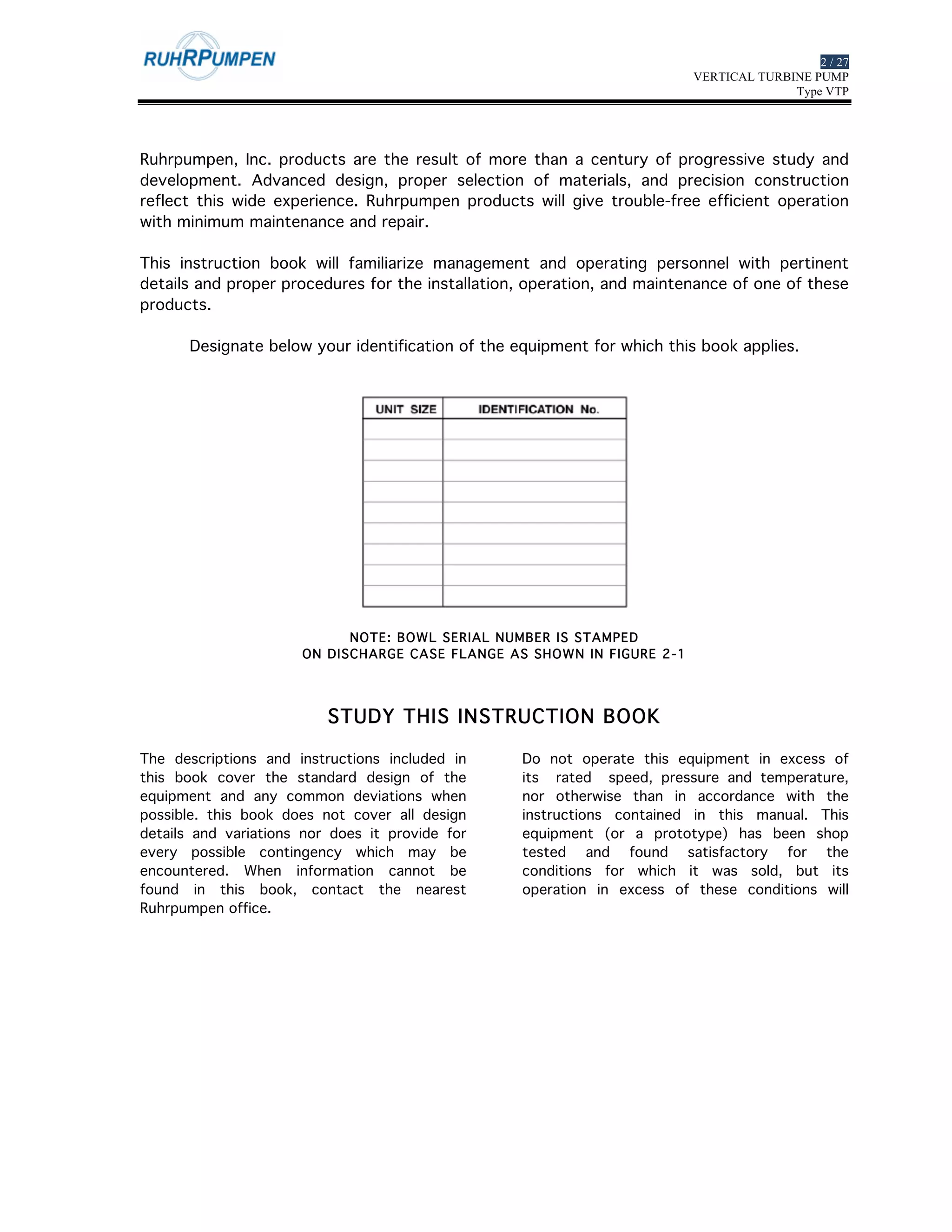 Instruction for installation guidelines vertical turbine pump | PDF