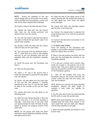 Instruction for installation guidelines vertical turbine pump | PDF