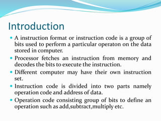 Instruction format | PPTX