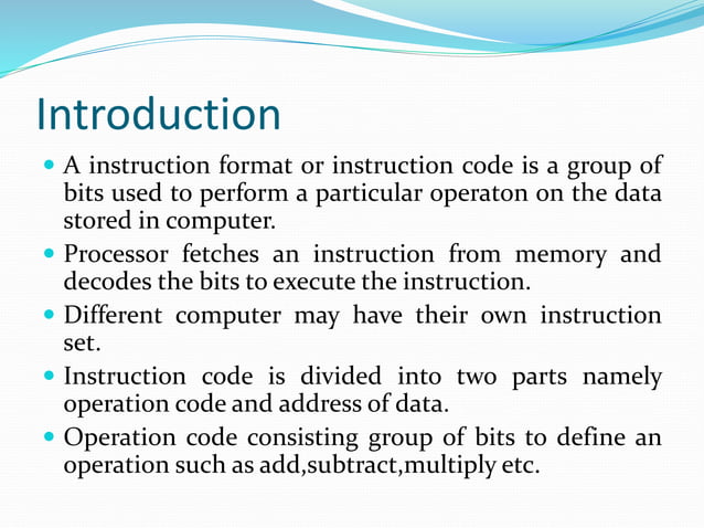 Instruction format | PPTX