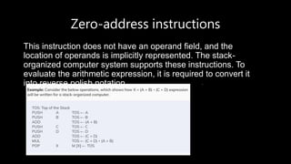 INSTRUCTION FORMAT.pptx | Programming Languages | Computing