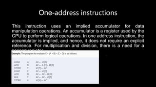 INSTRUCTION FORMAT.pptx | Programming Languages | Computing