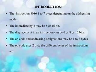 microcomputer architecture-Instruction formats | PPT