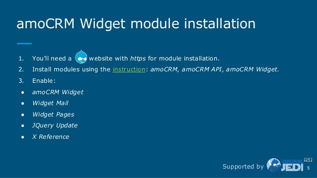 amoCRM Widget. Instruction