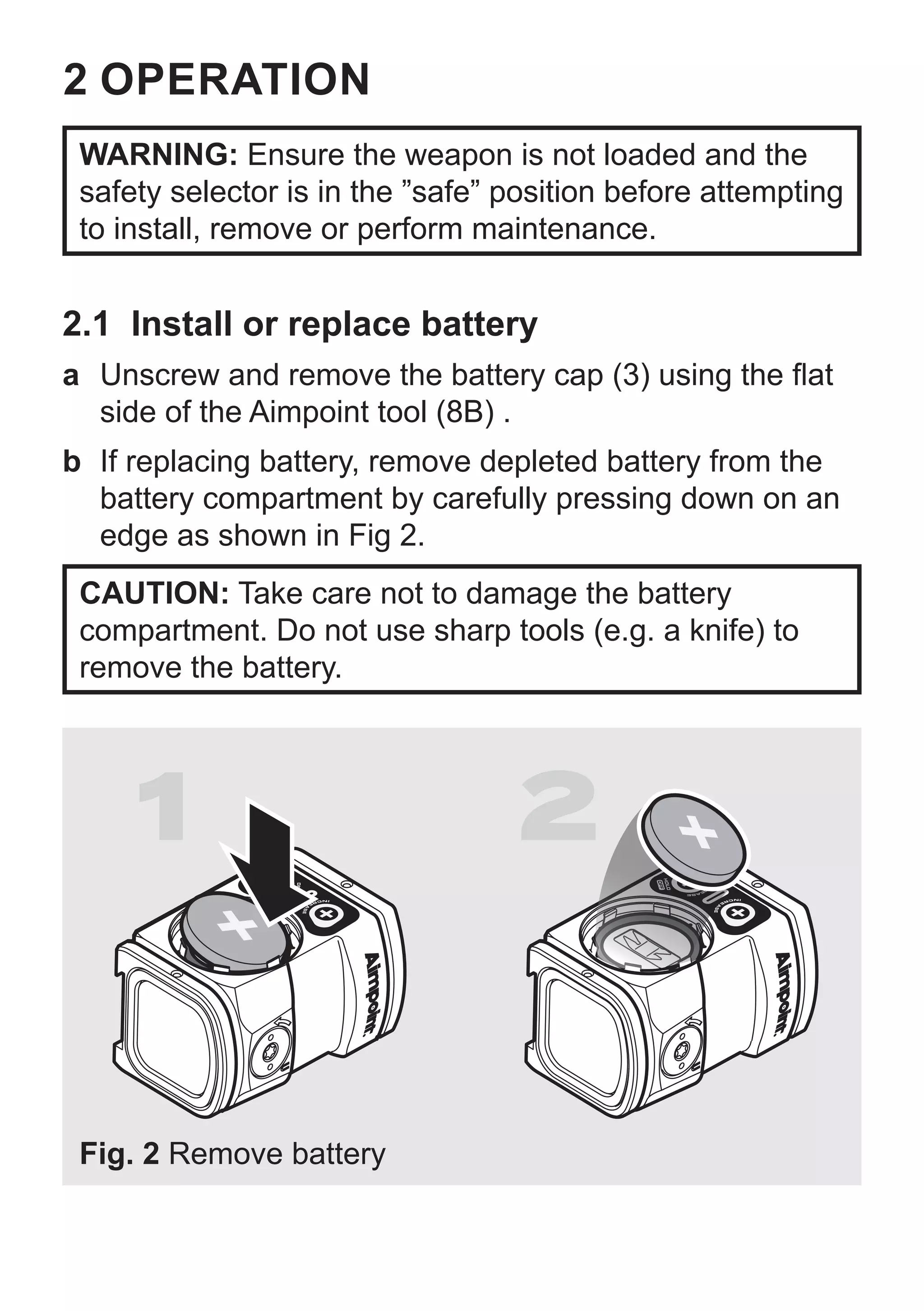 Instruction Manual | Aimpoint Acro P-2 | Optics Trade | PDF