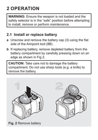 Instruction Manual | Aimpoint Acro P-2 | Optics Trade | PDF