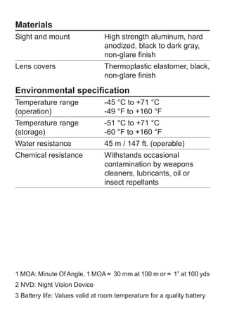 Instruction manual | Aimpoint CompM5 | Optics Trade | PDF