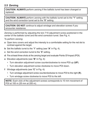 Instruction Manual | Aimpoint CompM5b | Optics Trade | PDF