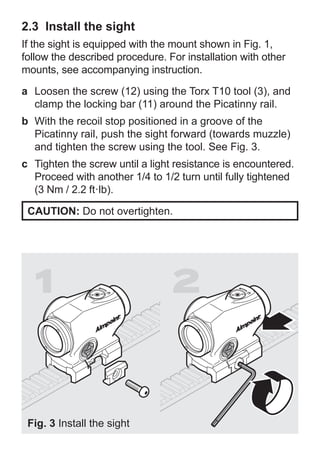 Product Sheet | Aimpoint Duty RDS | Optics Trade | PDF | Arms ...