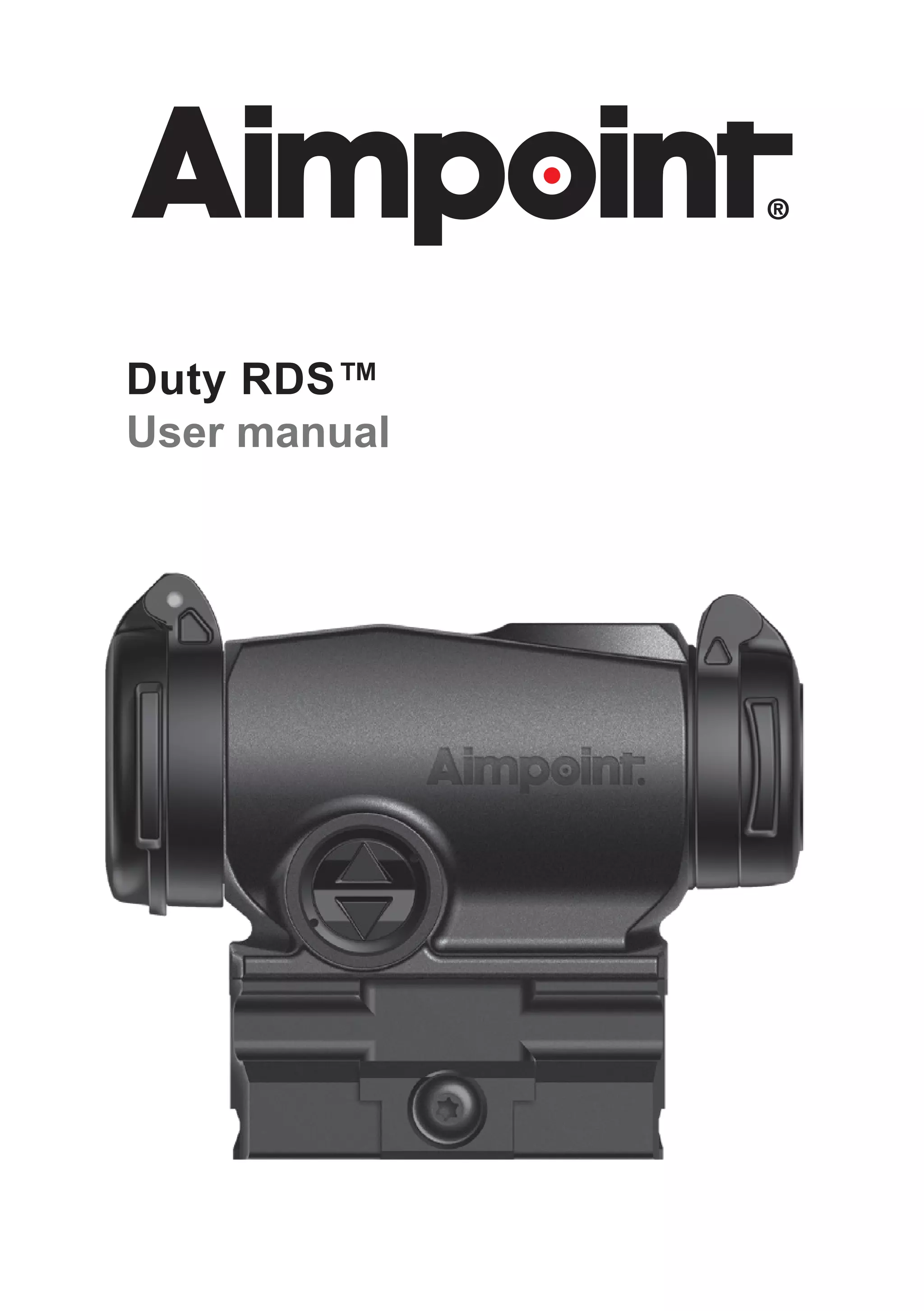 Instruction Manual | Aimpoint Duty RDS | Optics Trade | PDF