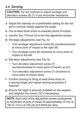 Instruction Manual | Aimpoint Duty RDS | Optics Trade | PDF