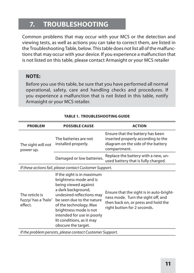 Instruction Manual ARMASIGHT Collimating Sight MCS | Optics Trade | PDF ...