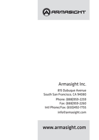 Instruction Manual ARMASIGHT Collimating Sight MCS | Optics Trade | PDF
