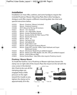 Instruction Manual | Burris Fast Fire III | Optics Trade | PDF