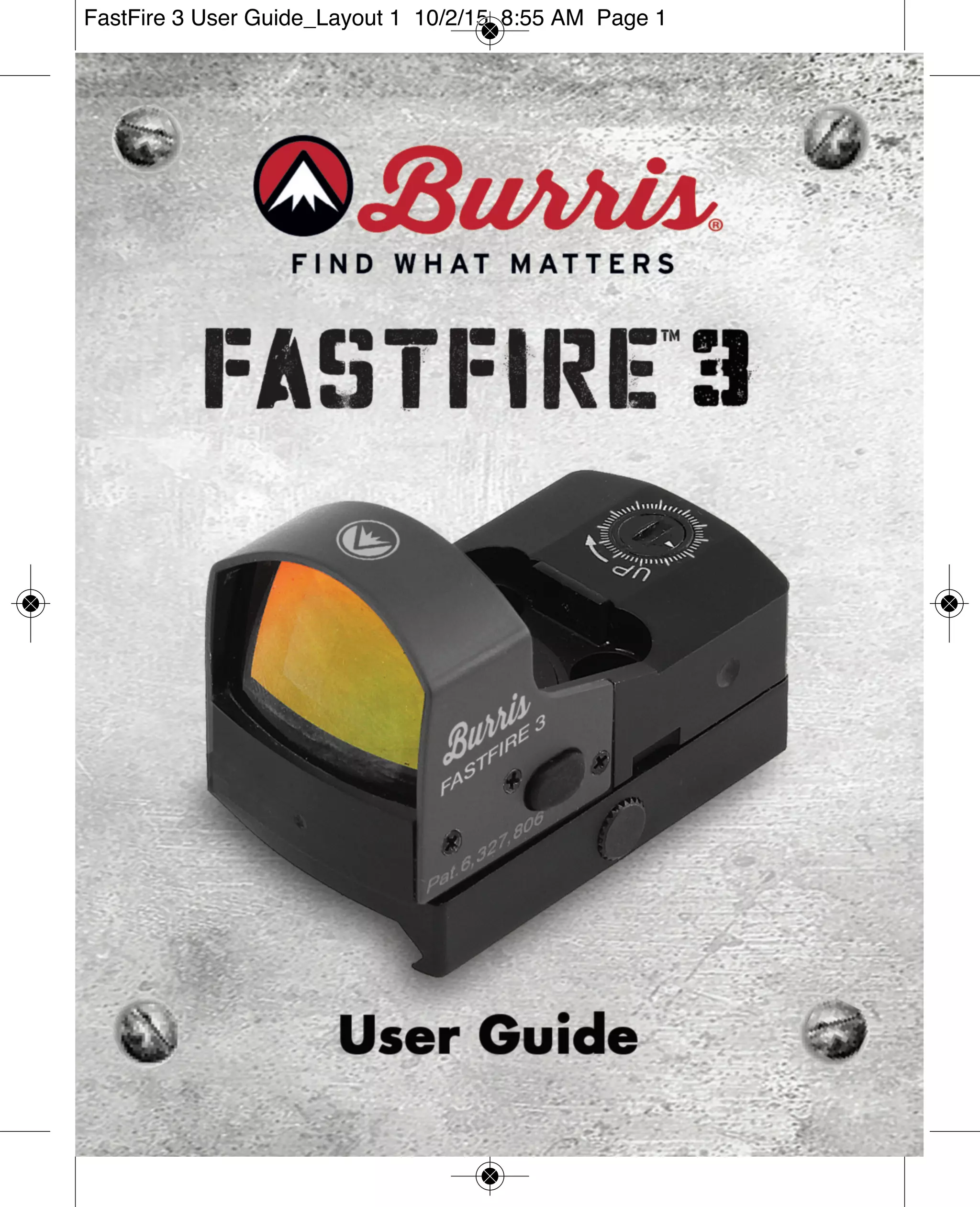 Instruction Manual Burris Fastfire III | Optics Trade | PDF