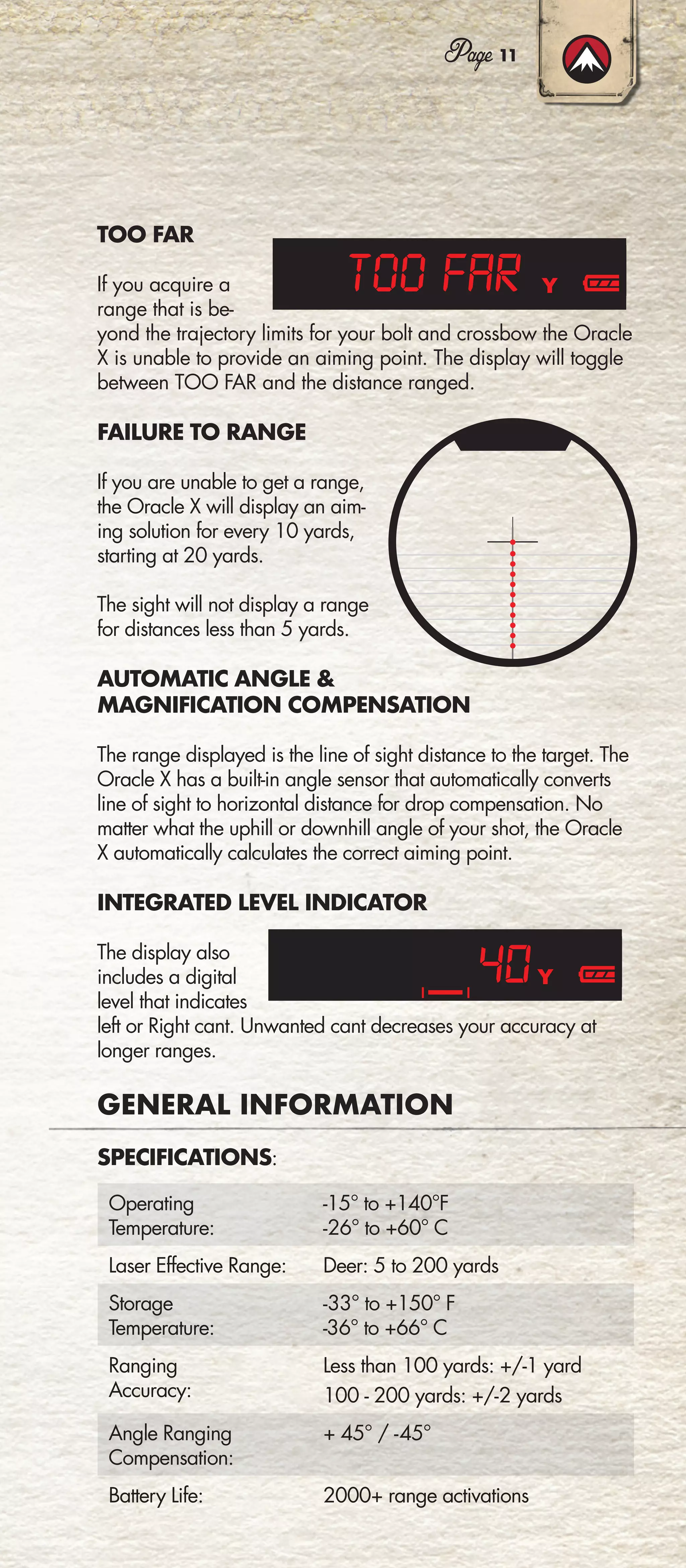 Instruction Manual | Burris Oracle X Rangefinder Crossbow Scope ...