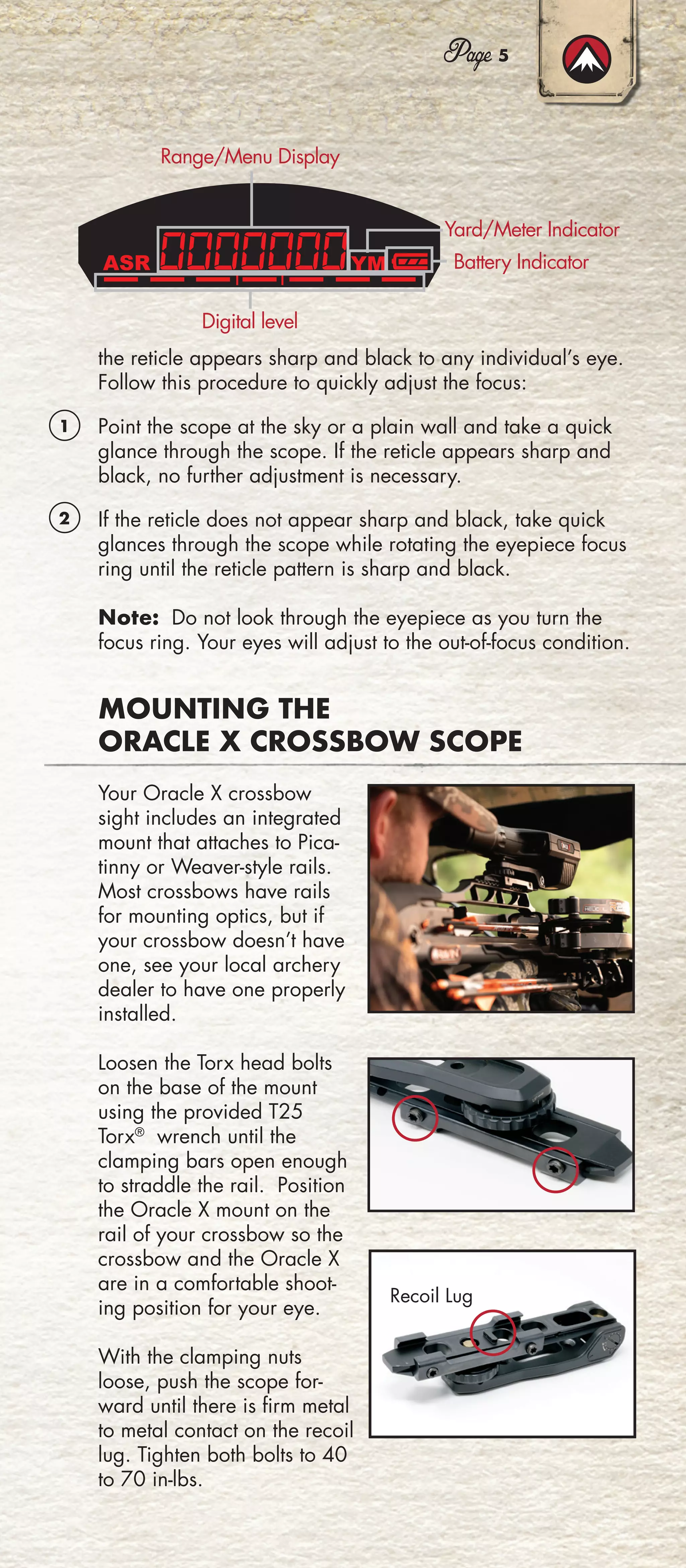 Instruction Manual | Burris Oracle X Rangefinder Crossbow Scope ...