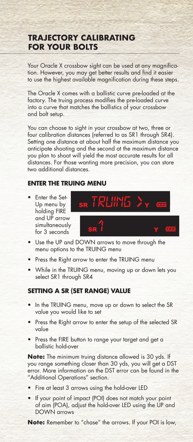 Instruction Manual | Burris Oracle X Rangefinder Crossbow Scope ...