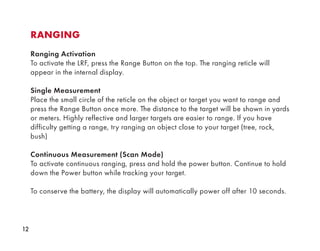 Instruction Manual | Burris Signature 2000 LRF | Optics Trade | PDF