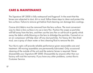 Instruction Manual | Burris Signature 2000 LRF | Optics Trade | PPT