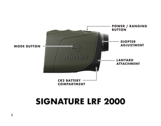 Instruction Manual | Burris Signature 2000 LRF | Optics Trade | PDF