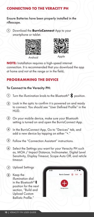 Instruction Manual | Burris Veracity PH Rifle Scopes | Optics Trade | PDF