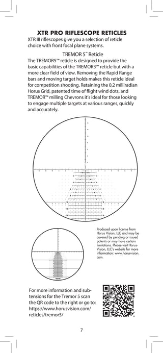 Instruction Manual | Burris XTR Pro Riflescopes | Optics Trade | PDF